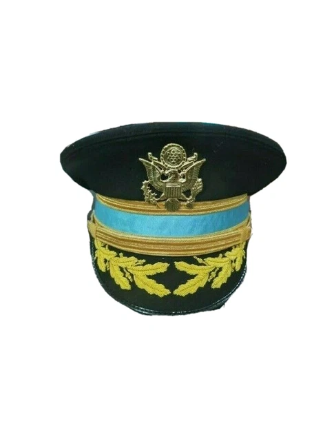 WW2 US ARMY Infantry Officer's Dress Blue Visor Cap W/Oak Leaf Brim ...