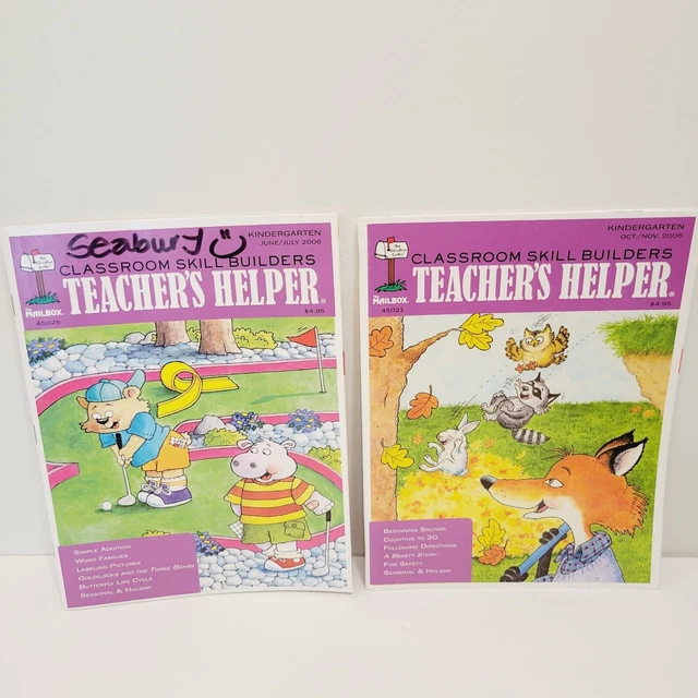 VTG CLASSROOM SKILL Builders Teacher's Helper Kindergarten Worksheet ...