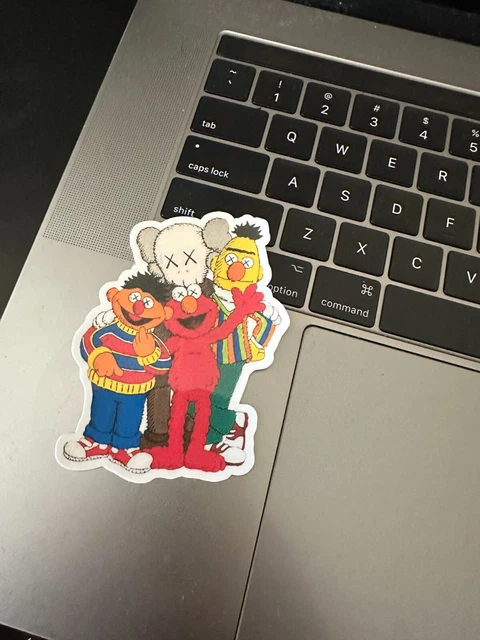 SESAME STREET KAWS sticker colab design Laminated water resistant ...