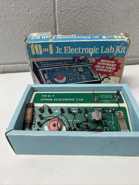 VINTAGE ELCTRONIC LAB KIT 10 In 1 LABORATORY TOY 1970s $6.67 - PicClick