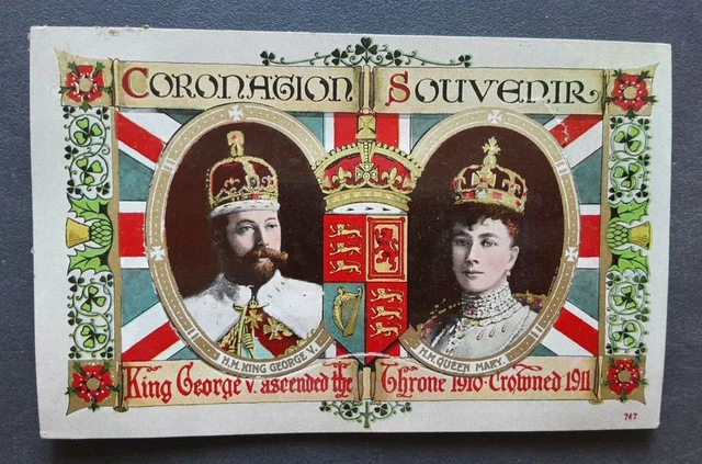 THE CORONATION OF King George V And Queen Mary Valentine's Novelty Flap ...