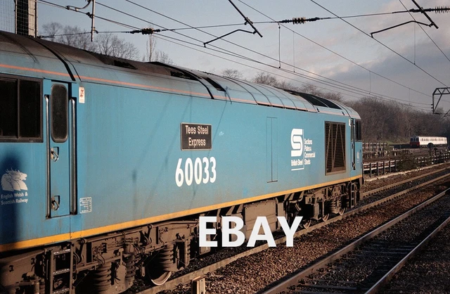 ORIGINAL 35MM COLOUR Railway Neg of Class 60 60033 Nameplate at Ealing ...