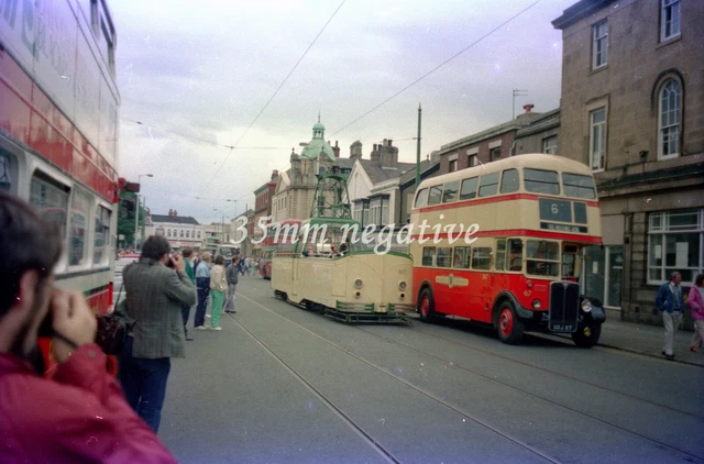 BLACKPOOL TRANSPORT BOAT TRAM 605 ST HELENS AEC RT BUS D67 35mm ...