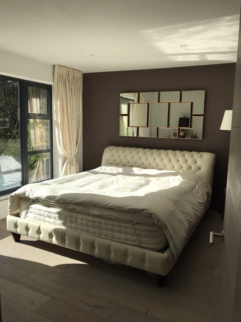 DESIGNER CONTEMPO / Amura Artemis cream Super King Chesterfield style ...