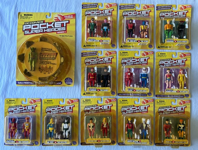 DC COMICS POCKET SUPER HEROES Action Figures COMPLETE SERIES 1 inc JLA ...