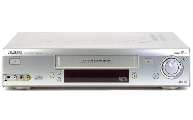 PHILIPS VR910 VHS Video Recorder /AV Cover Missing/ Serviced 1 Year ...