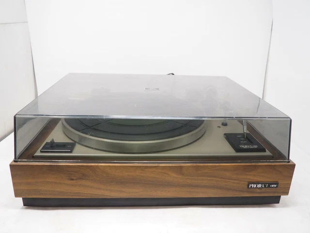 VINTAGE PROJECT ONE DR-1 Belt Drive Turntable Technics Made Wood *HAS ...