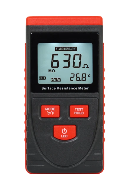 HANDHELD SURFACE RESISTANCE Tester 100-1.5x10^12Ω Temperature 0-50C ...