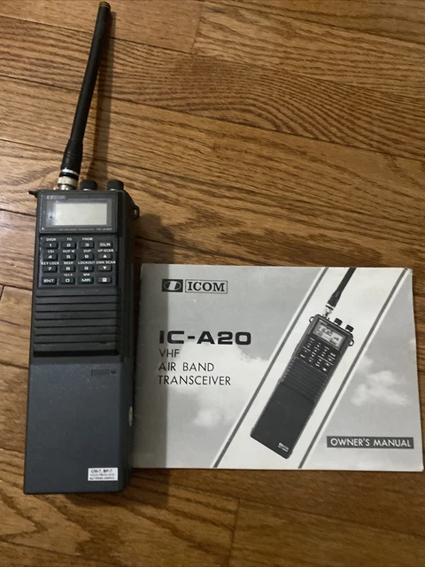 ICOM IC-A20 Handheld Radio VHF Air Band Transceiver with manual ...