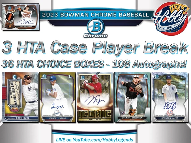 HANS MONTERO NYY 2023 Bowman Chrome HTA Choice 3 Case (36 Box) Player ...