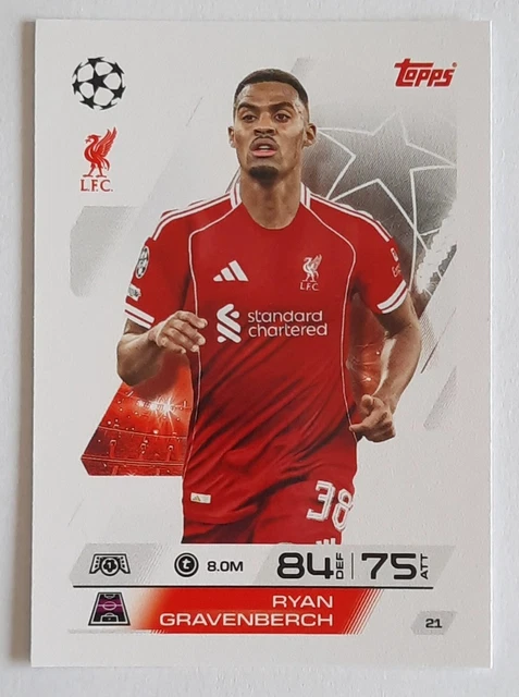 TOPPS MATCH ATTAX Champions League 25/26 Ryan Gravenberch #21 FC ...