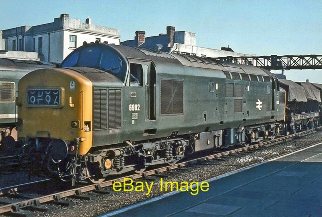 PHOTO RAILWAY 6X4 Class 37 D6982 Freight Train at Cardiff c1969 £2.00 ...
