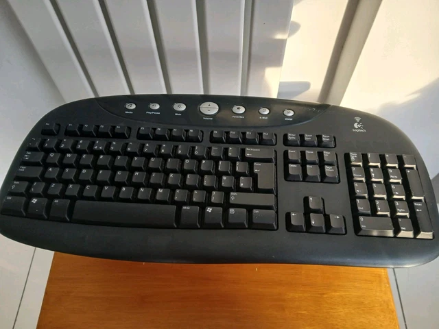 LOGITECH Y-RK56A CORDLESS Internet Pro Black Keyboard fully working ...