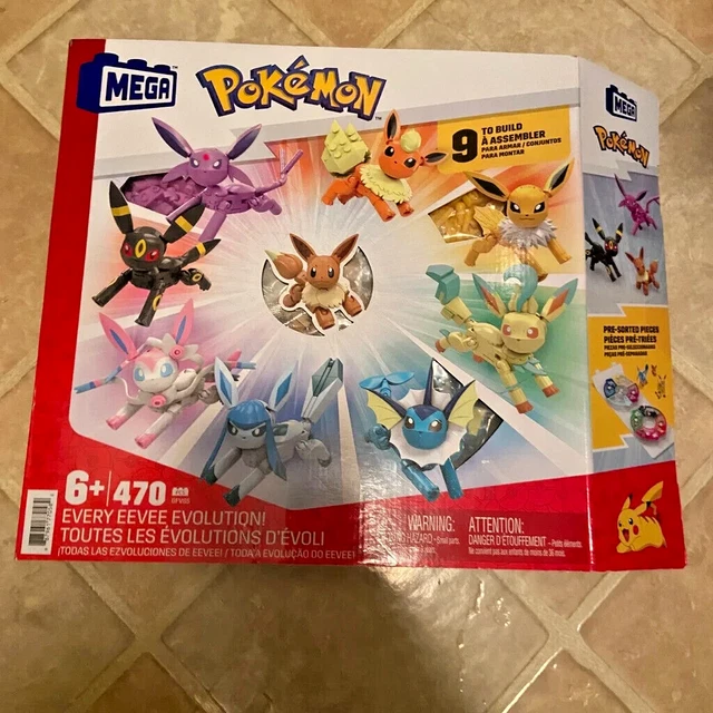 MEGA CONSTRUX POKEMON Every Eevee Evolution 9 Figure SET 470 pcs £28.73 ...
