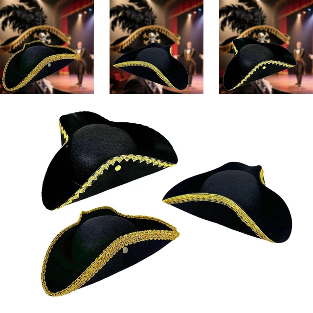PIRATE CAP ELEGANT Retro Headgear Dress up Decorative Buccaneer Hat ...