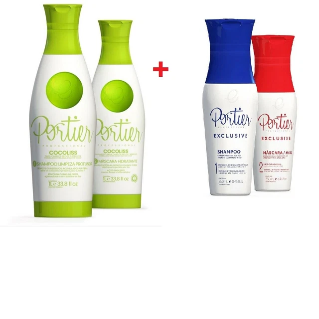 TREATMENT KERATIN PORTIER COCOLISS 2 X 1 LITER + Portier Exclusive 2 X ...