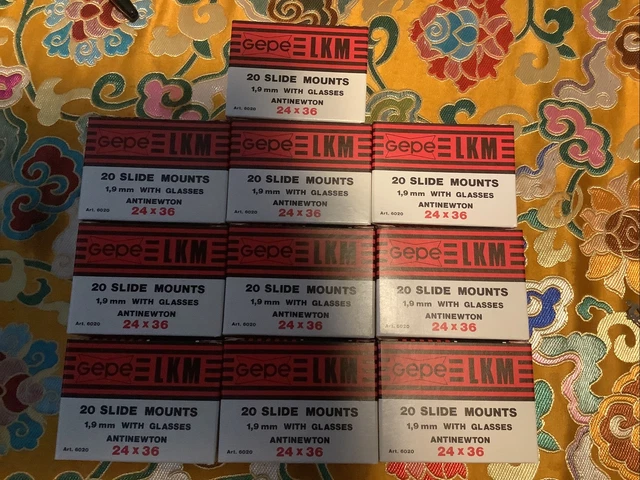 10 BOXES (200) Gepe Double Glass 24x36 1,9mm With Glasses 35mm Slide ...