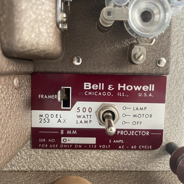 BELL & HOWELL 253 AX 8mm Film Projector VTG 50s WORKS £57.11 - PicClick UK