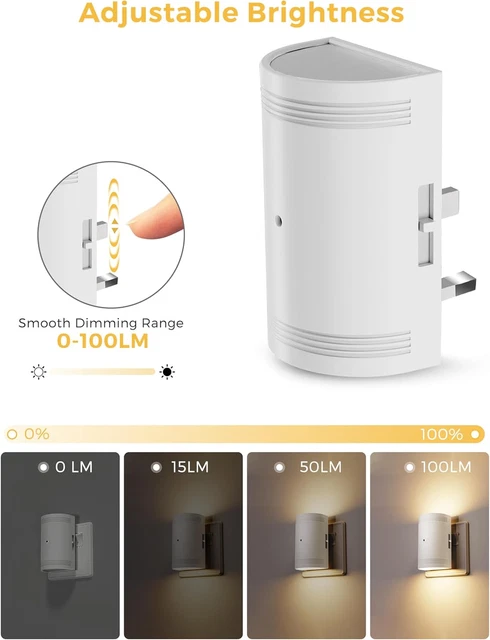 NIGHT LIGHT PLUG in Wall, Modern Plug-In Light with Dusk to Dawn Sensor ...