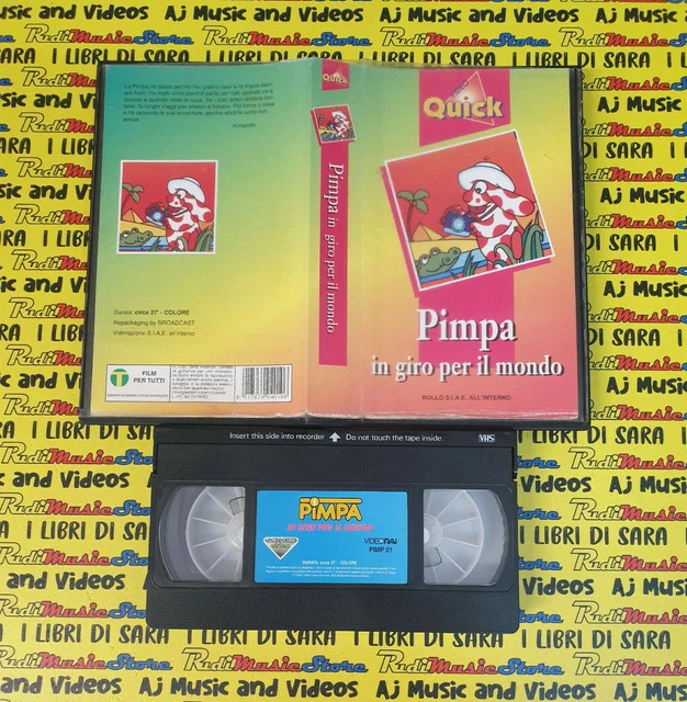VHS CARTOON PIMPA IN GIRO PER IL MONDO video quick fonit cetra (F26) no ...