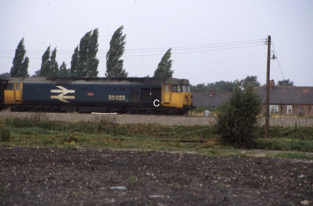 35MM SLIDE BRITISH Railway Br Diesel Class 50 - 50023 At Southall 08/09 ...