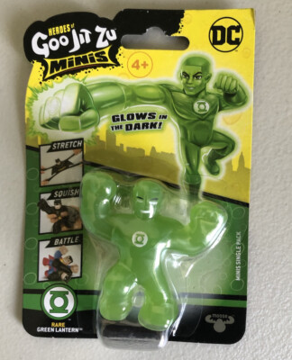 GLI EROI DI Goo jit Zu Minis-DC-RARE GREEN LANTERN 🟢 GLOW IN THE DARK 🌟 ...