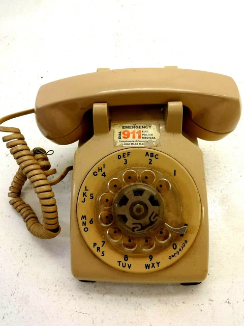 WESTERN ELECTRIC, BELL System Phone, 500Dm, Rotary Dial, Beige 1982 £23 ...