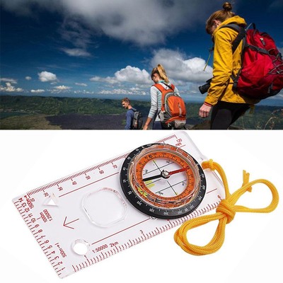 TRANSPARENT SCALE MAP Ruler Compass Orienteering Navigation Acrylic EUR ...