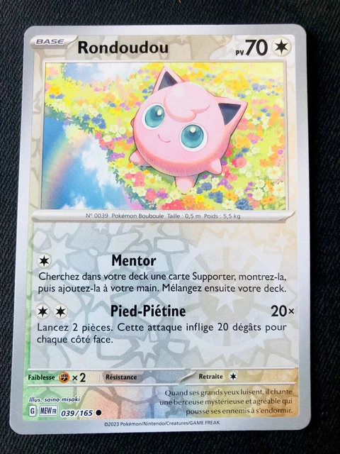 CARTE POKÉMON RONDOUDOU 039/165 Reverse EV3.5 Mew Pokemon 151 Mint Neuf ...