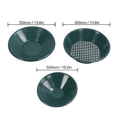 PROFESSIONAL GOLD PANNING Set for Efficient Gold Washing - 3PCS Pan Kit ...