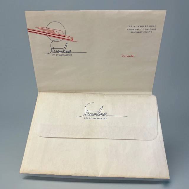 MILWAUKEE ROAD RR Letterhead Note Envelope Paper Streamliner San ...