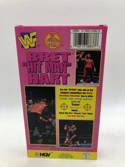 WWF BRET “HIT Man” Hart Used VHS Coliseum Video WWE Wrestling $24.99 ...