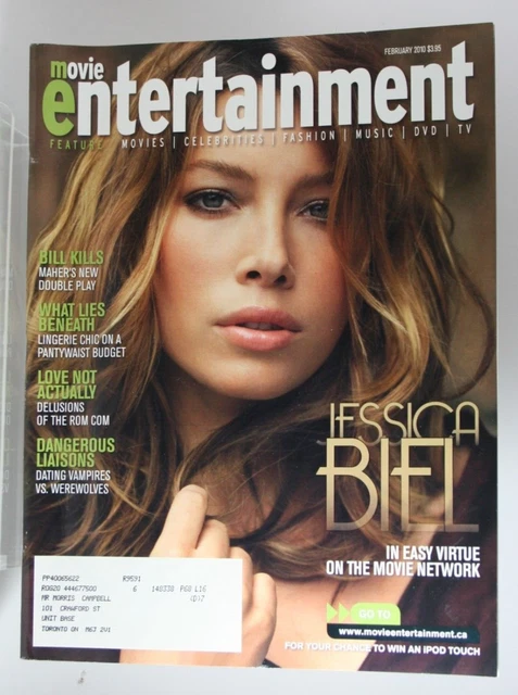 MOVIE ENTERTAINMENT MAGAZINE Jessica Biel Cover Rom Coms UFC Ads ...