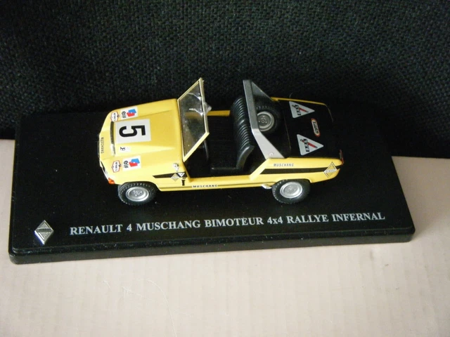 RENAULT 4 MUSCHANG Bimoteur 4X4 Rallye Infernal-1/43-Hachette-Avec ...