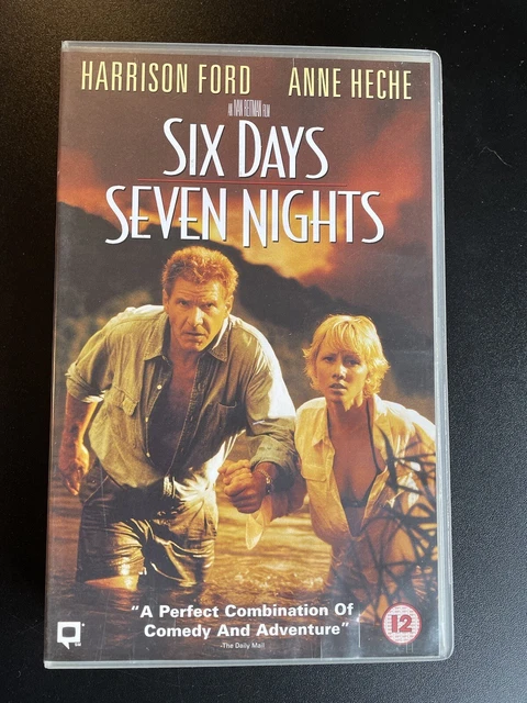 SIX DAYS SEVEN Nights (VHS) 1998 Big Box Harrison Ford, Anne Heche ...