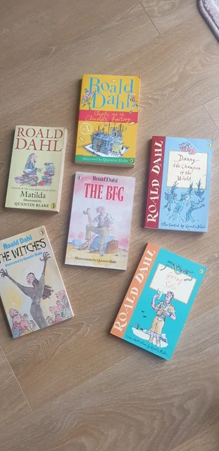 ROALD DAHL BOOKS X 6. Charlie Chocolate/Matilda/The Witches/Danny/Going ...