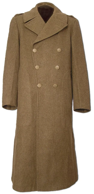 WW2 US ARMY Brown Overcoat US Military Long Overcoat WW2 Military Long ...