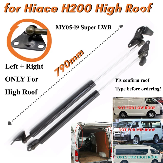 TAILGATE REAR HATCH Trunk Door Gas Struts for Toyota Hiace SLWB 05-19 ...