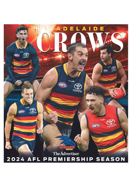 LAMINATED 2024 ADELAIDE crows TEAM POSTER ,BIG 420mm, FREE POST,AFL ...
