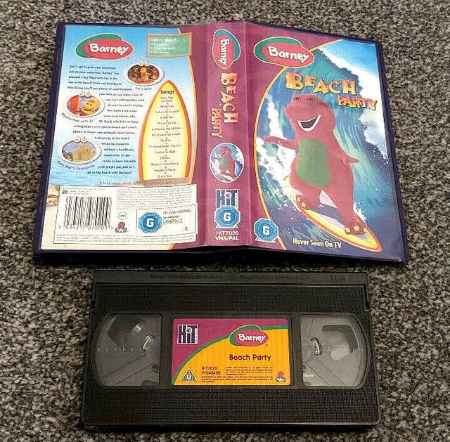 BARNEY THE DINOSAUR Barney Beach Party Pal Vhs Video Kids Children $17. ...