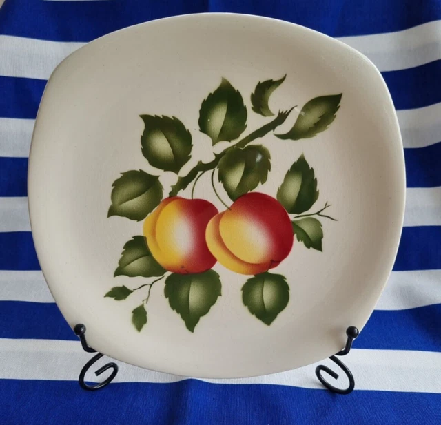 RARE TG GREEN DEVON PEACH dinner plate (Cornishware) circa 1956s 24cm ...