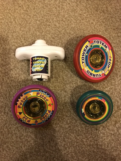 TURBO TOWER TOTEM Tops stacking spinners toy £3.99 - PicClick UK