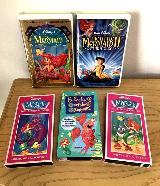 (5) DISNEY THE LITTLE MERMAID 1 & 2, Ariels Undersea Adventures & Sebastian VHS £23.15 - PicClick UK