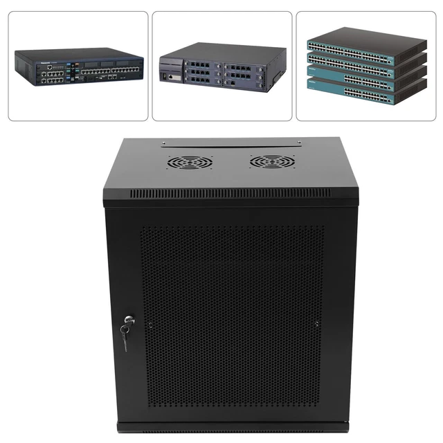 12U WALL MOUNT Network Server Data Cabinet Enclosure Racks Lockable ...