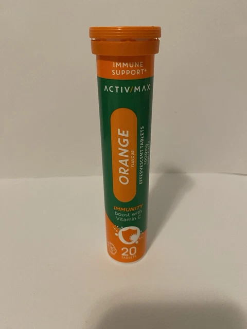 ACTIVE MAX Orange Flavour Vitamin C 20 Tablets Effervescent New £5.90 ...