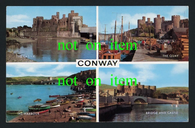 CONWAY - CASTLE Quay Harbour Bridge - MULTIVIEW POSTCARD ...