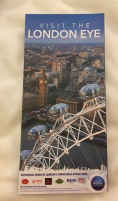 VISIT THE LONDON Eye Promotional Flyer In French, Spanish, Italian ...