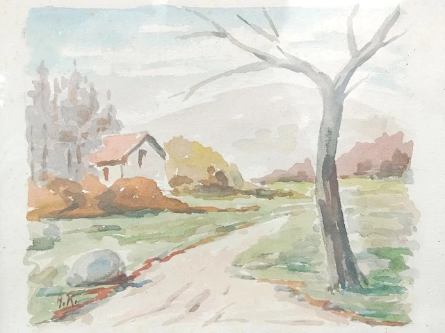 TABLEAU ANCIEN - Aquarelle - Signée EUR 70,00 - PicClick FR