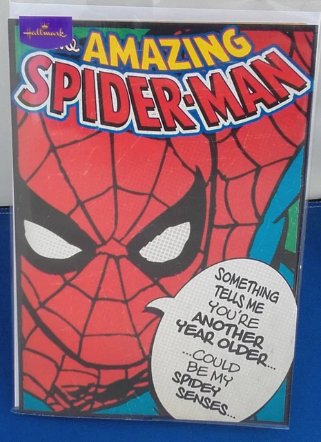 RETRO MARVEL SPIDERMAN birthday card - Spider Man by Hallmark £8.99 ...