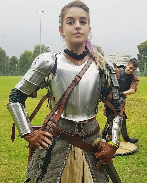 LADY ARMOR SUIT, Medieval Knight Warrior Female Cuirass Steel Armor ...